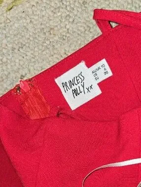 Princess Polly | Dresses | Princess Polly Red Mini Dress With Spaghetti ...